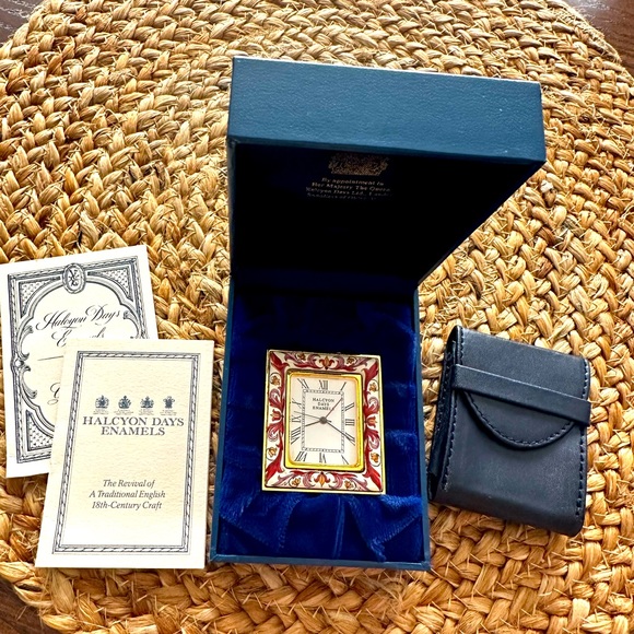 Halcyon Days Enamels | Other | Halcyon Days Enamel Baroque Alarm Clock ...